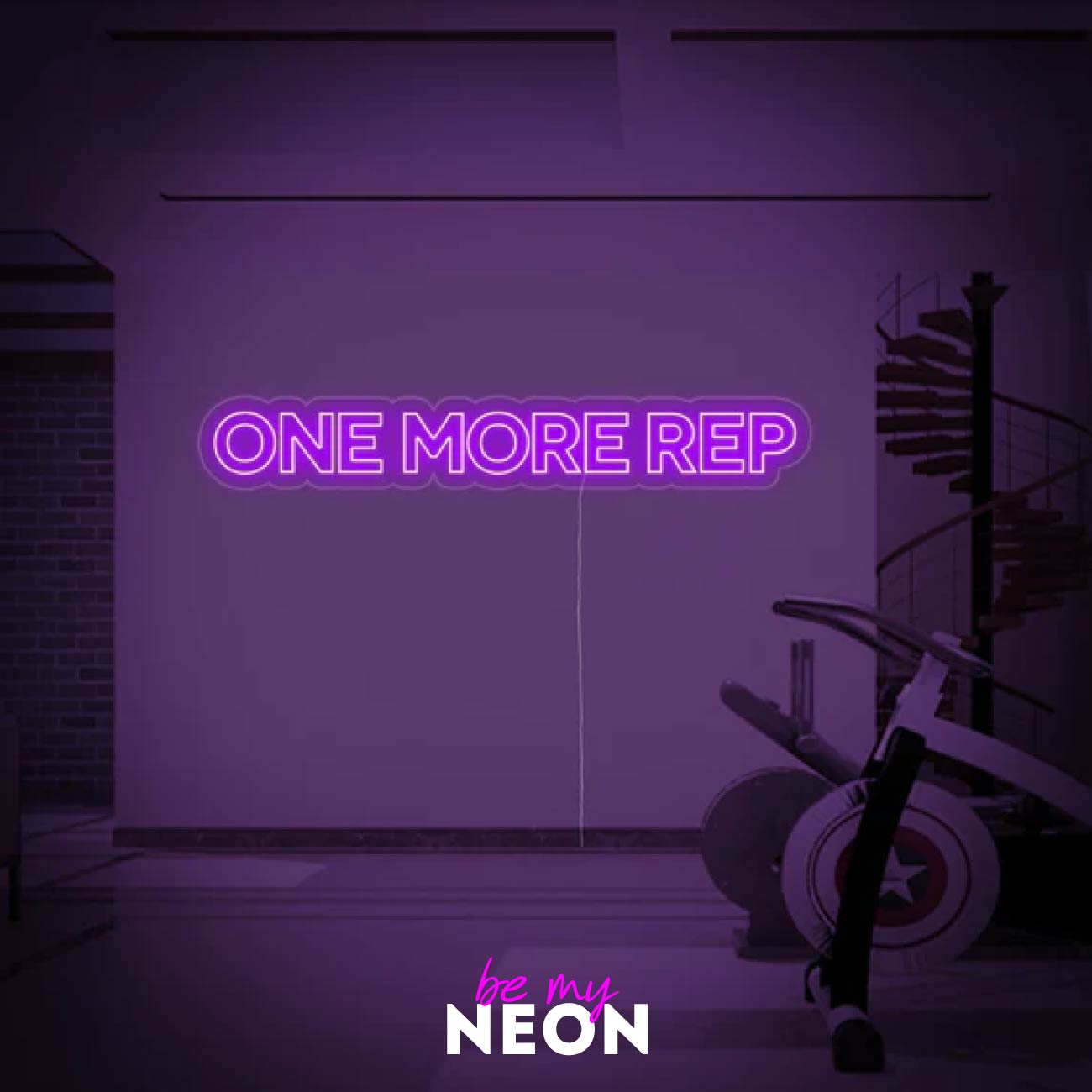 "One More Rep - Gym Fitness" LED Neonschild – BeMyNeon